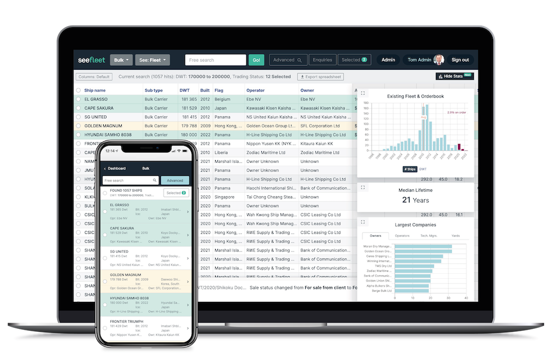 Private interactive fleet database - seefleet